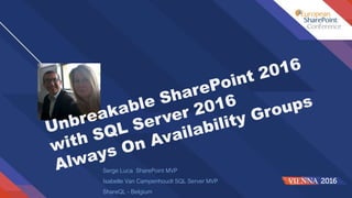 Unbreakable SharePoint 2016 with SQL Server 2016 Always On Availability groups | PPT