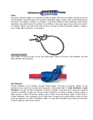 Especialidad J.A en nudos | DOCX