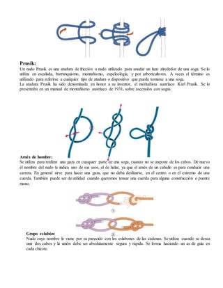 Especialidad J.A en nudos | DOCX