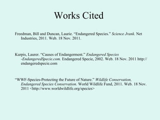Endangered Species Presentation | PPT