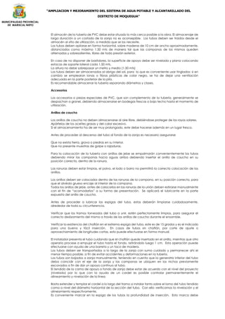 Especificaciones tecnicas desague | PDF