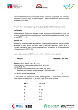 Especificaciones tecnicas unidad basica saneamiento | DOC