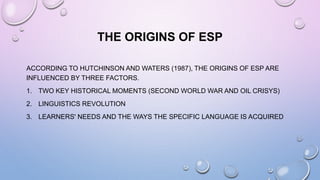 Esp (english for specific purposes) | PPT