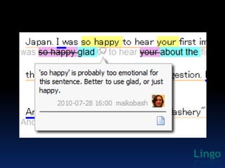 the Lingo project (Esper2010 LT) | PPT