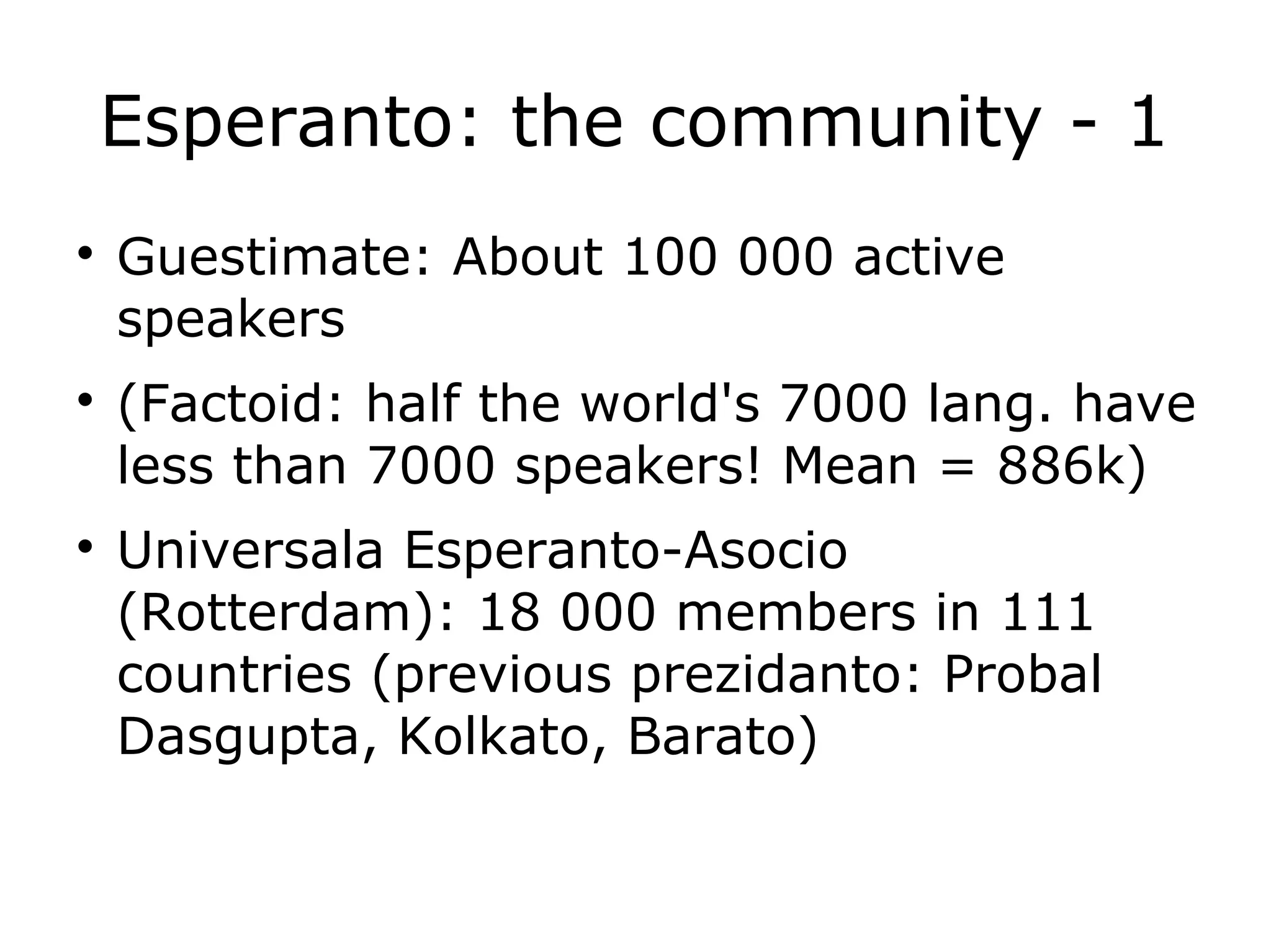 Esperanto: Language and Culture | ODP