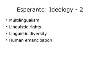 Esperanto: Language and Culture | ODP