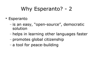 Esperanto: Language and Culture | ODP