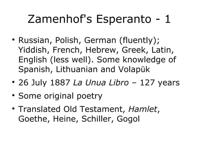 Esperanto: Language and Culture | ODP