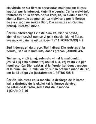 Esperanto Pride and Humility Tract.pdf | Christianity | Religion & Spirituality