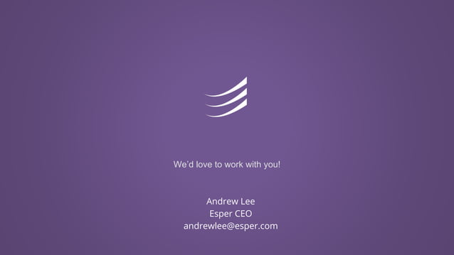 Esper - Startup Acquisition Sample Presentation | PPT