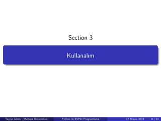 Python ile ESP Programlama | PPT