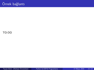 Python ile ESP Programlama | PPT