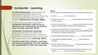 How to teach vocabulary through Reading and Writing? Peer Teaching ...