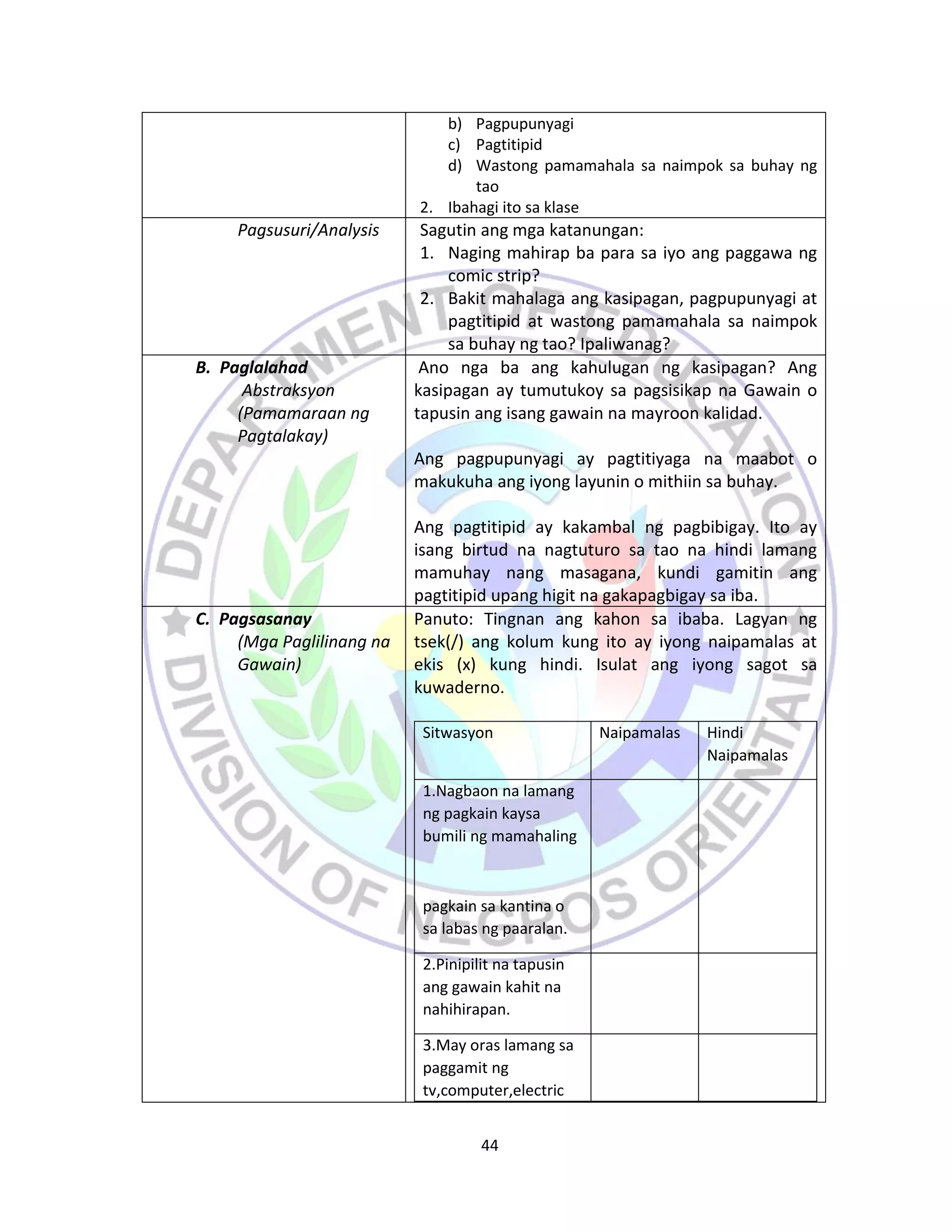 Es p grade 9 3rd quarter | PDF