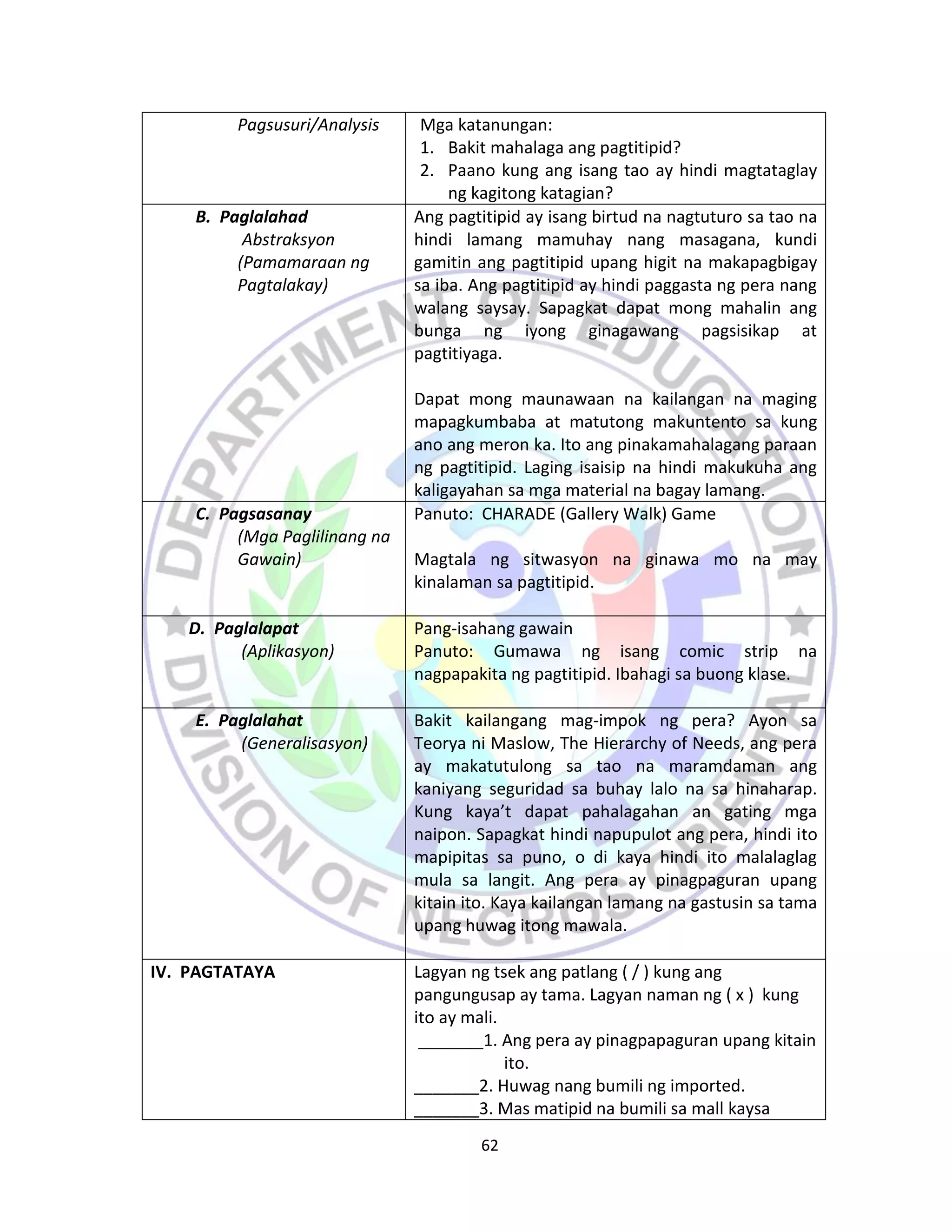 Es p grade 9 3rd quarter | PDF