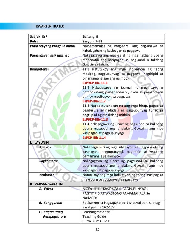 Es p grade 9 3rd quarter | PDF