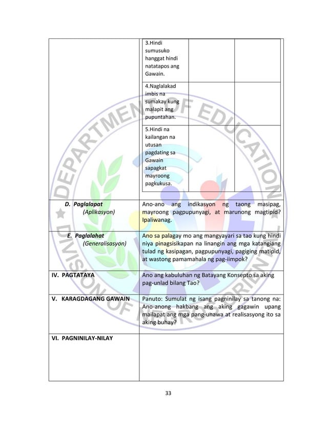Es p grade 9 3rd quarter | PDF