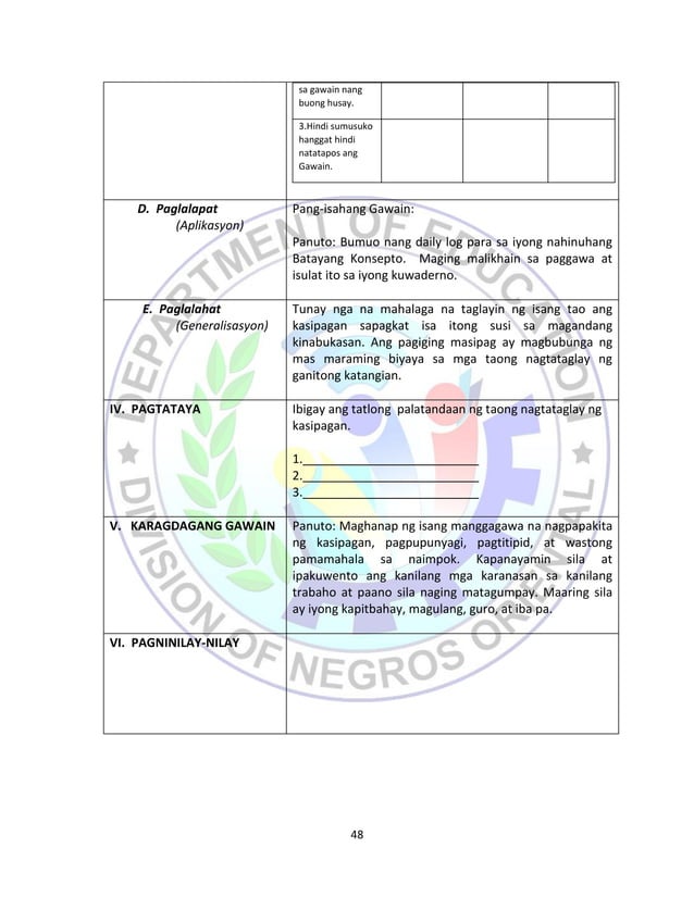 Es p grade 9 3rd quarter | PDF