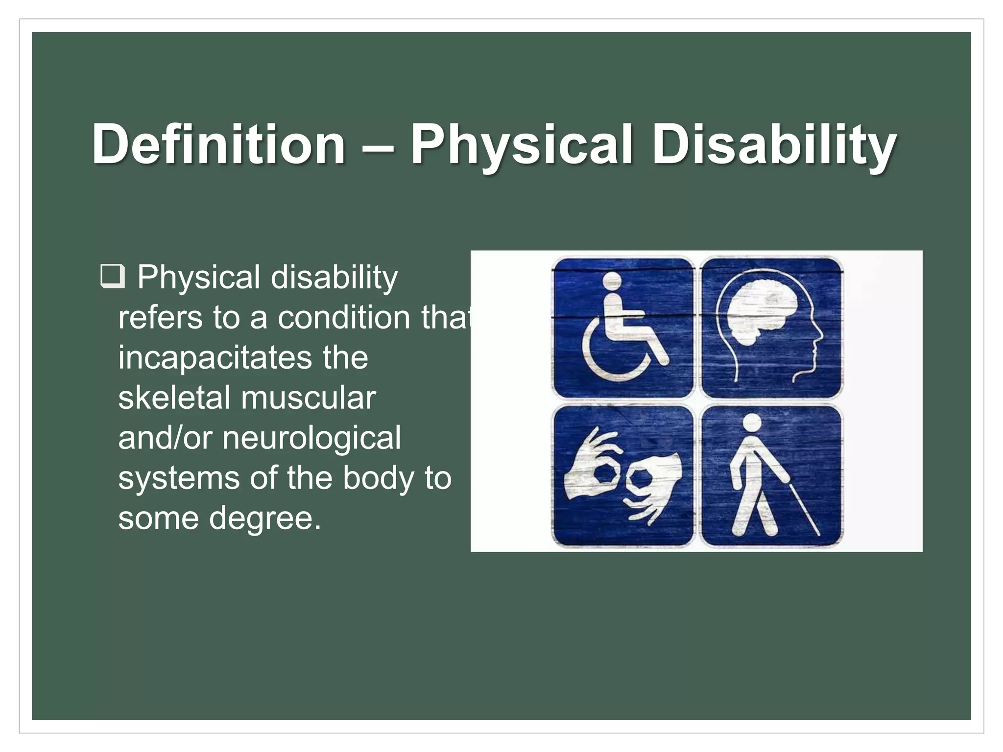 Physical and Neurological Impairment | PPTX