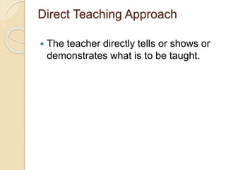 TEACHER'S APPROACH | PPTX | Professional School | Postgraduate Education