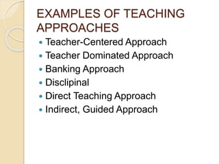 TEACHER'S APPROACH | PPTX | Professional School | Postgraduate Education