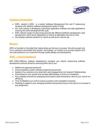 Espl company profile | PDF | Internet | Computing