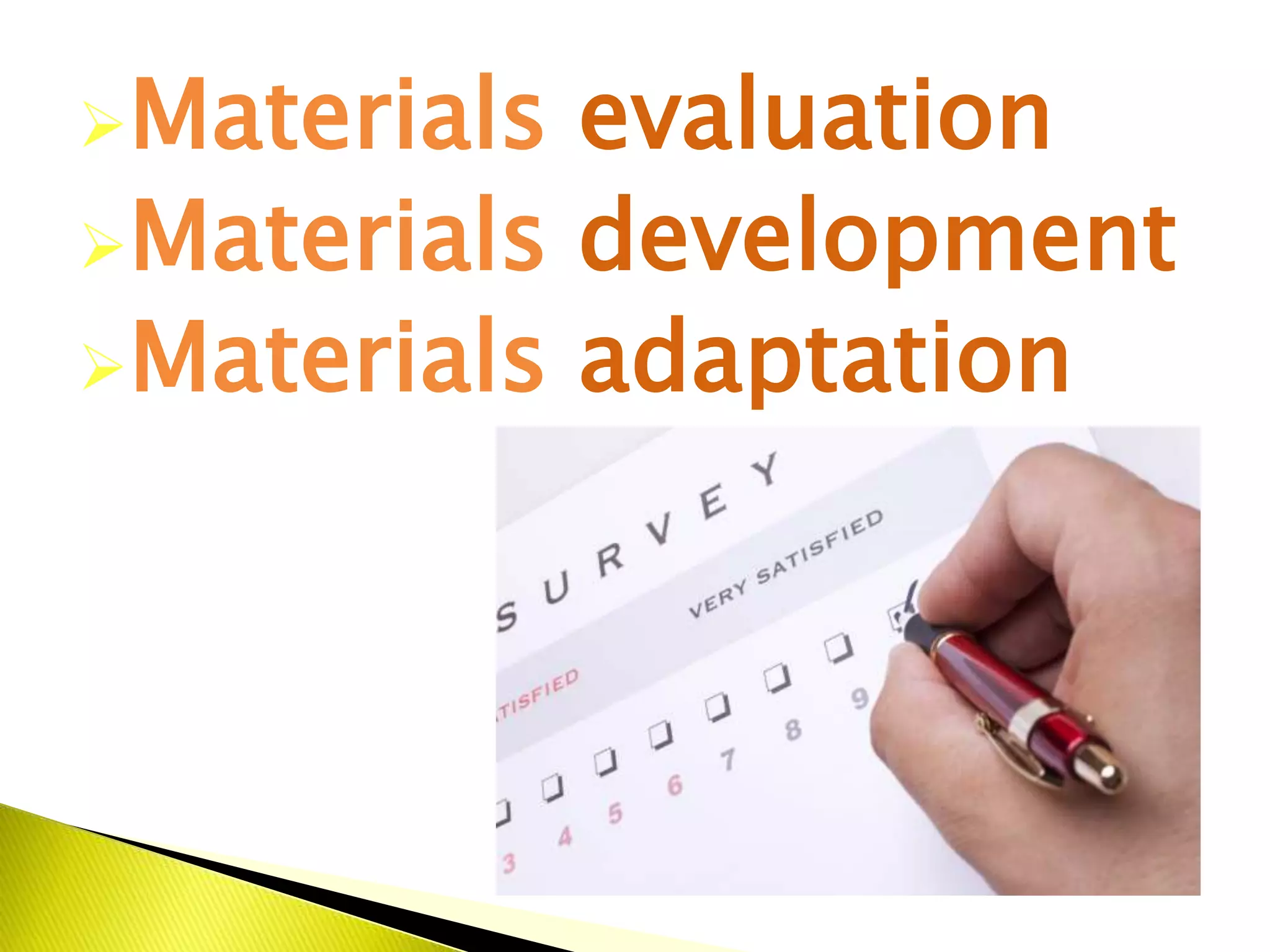 Esp materials evaluation | PPTX