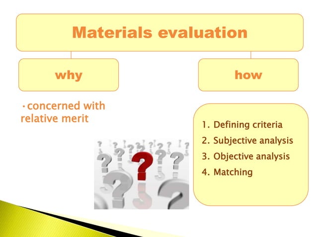 Esp materials evaluation | PPTX