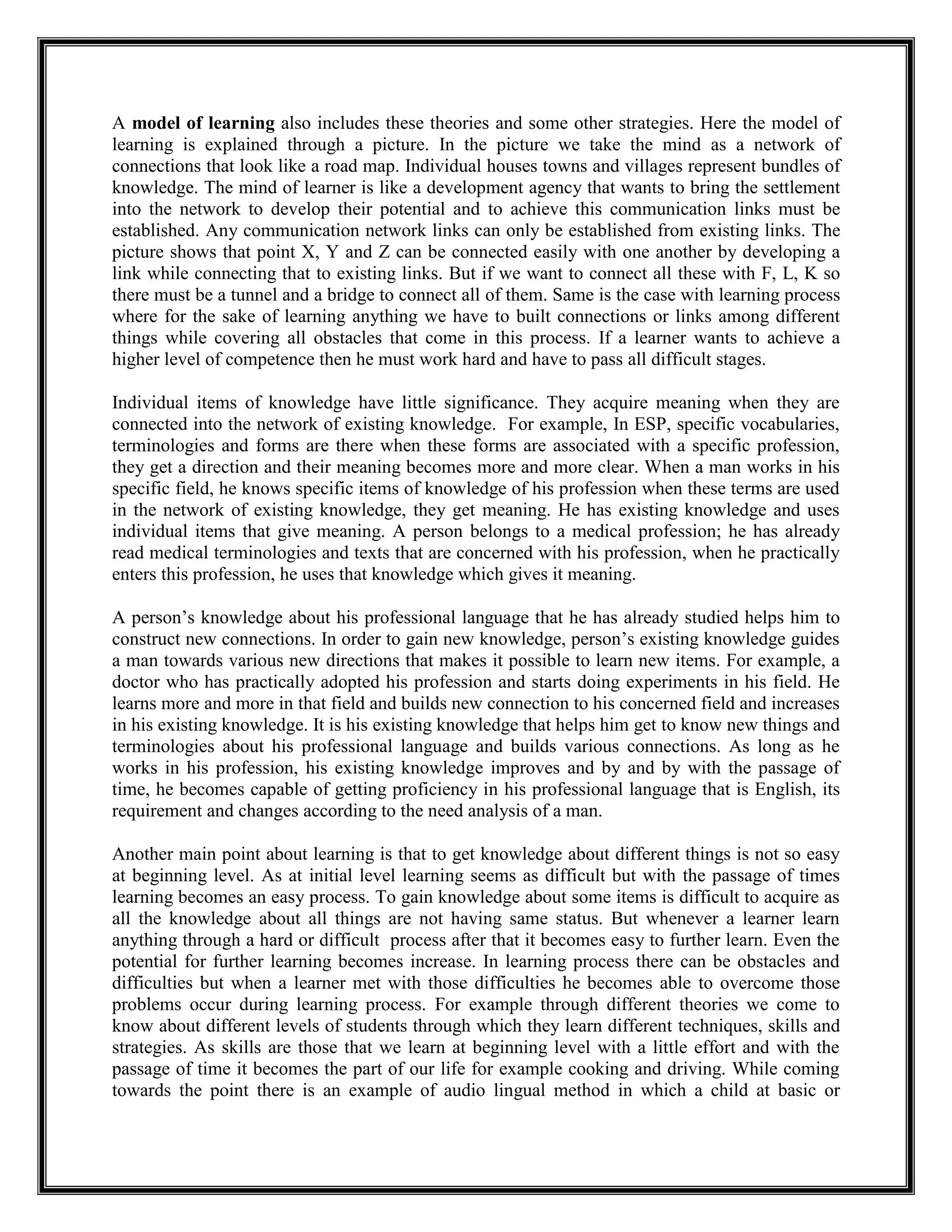Esp model for learning | DOCX
