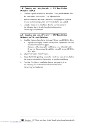 Manual HUB SERIAL EQUINOX | PDF | Computer Networking | Computing