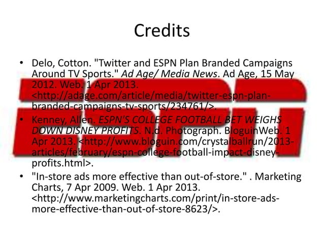 Espn marketing strategy | PPT