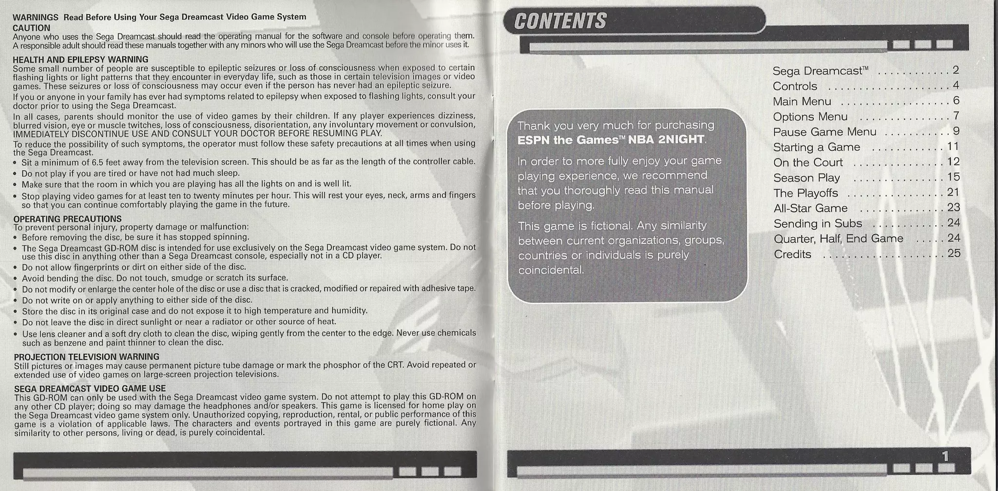 Espn nba 2 night manual dreamcast ntsc | PDF