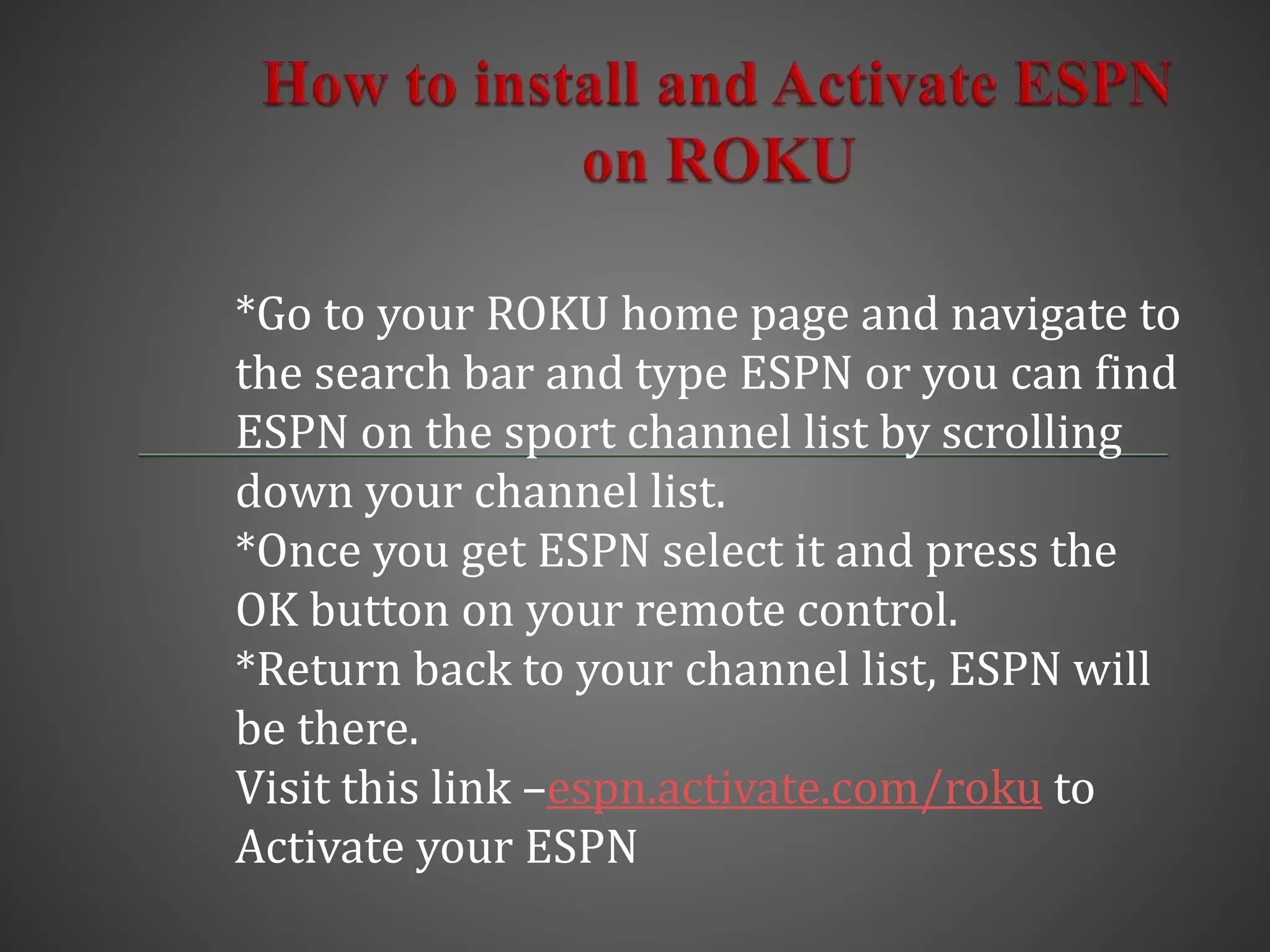 ESPN Activation | PPT