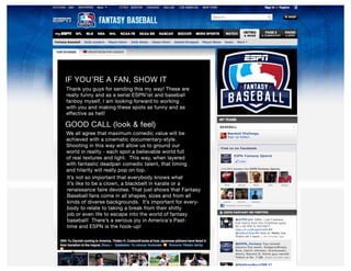 ESPN Fantasy Baseball Commercial Treatment | PDF