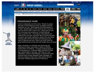 ESPN Fantasy Baseball Commercial Treatment | PDF