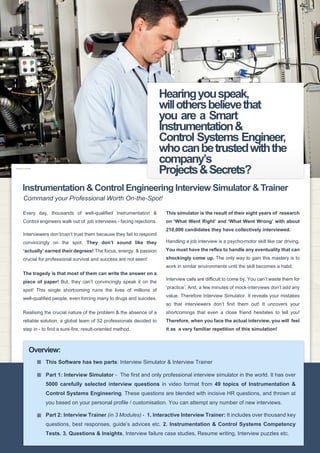 Instrumentation & Control Systems Job Interview / Viva Voce Simulator ...