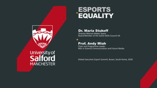 Esport & Equality | PPTX