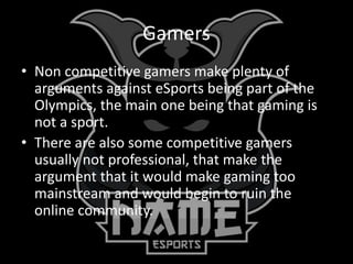 Esports and Olympics | PPT