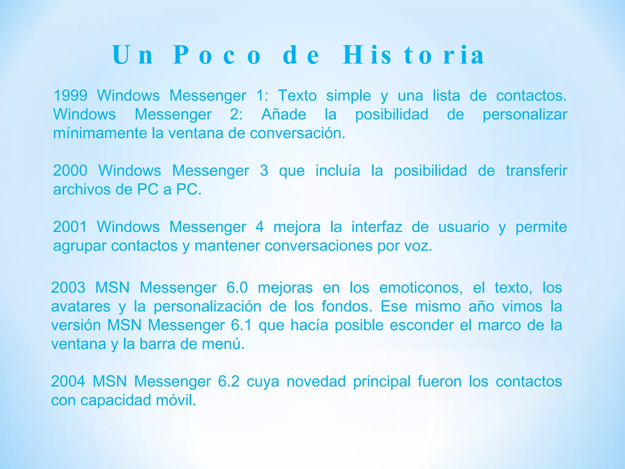 Historia messenger | PPT