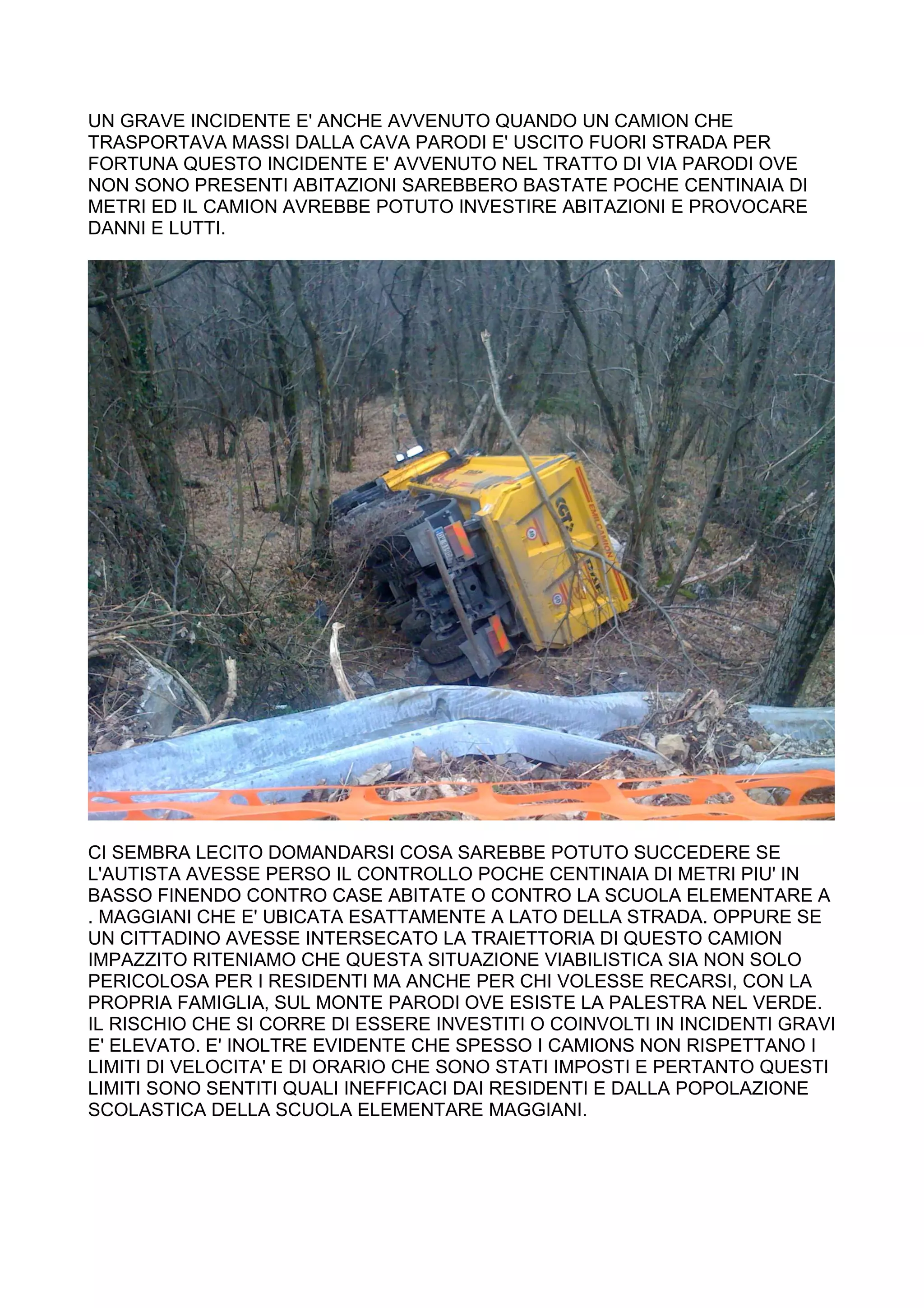 Esposto cava monte parodi | PDF