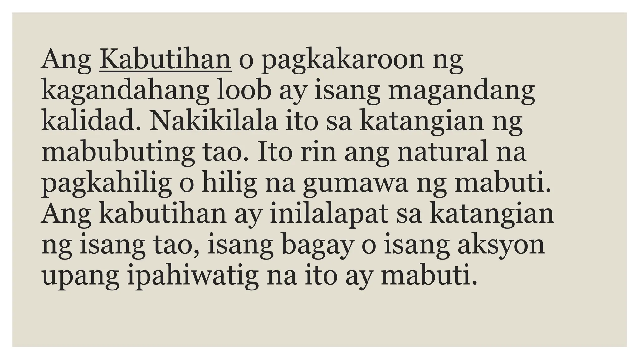 kabutihan at kagandahang loob presentation for grade 9 values ed | PPTX