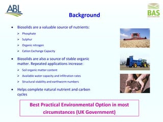 Biosolids recycling to agricultural land, the scientific evidence: a UK ...