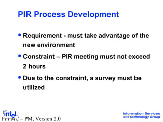 PMC post implementation review | PPT