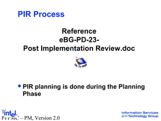 PMC post implementation review | PPT
