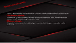 material evaluation IN ESP | PPTX