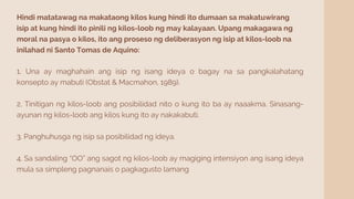Esp 10- Presentation Ang kahalagahan ng deliberasyon ng isip at kilos ...
