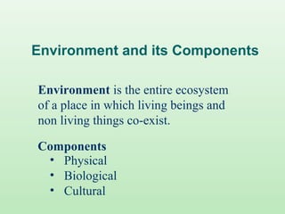 Environment Studies ppt | PPT