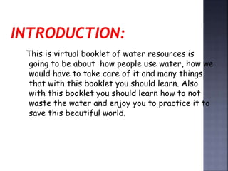 water resources | PPTX | Agriculture | Industries