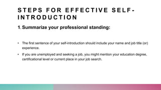 Self Introduction | PPTX