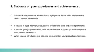 Self Introduction | PPTX